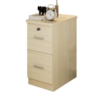 Generic 20 X 40 X 50 cm Weißer Nachttisch Mit 2 Abschließbaren Schubladen, Schmaler Beistelltisch for Schlafzimmer Oder Sofa, Moderner Beistelltisch Mit Aufbe