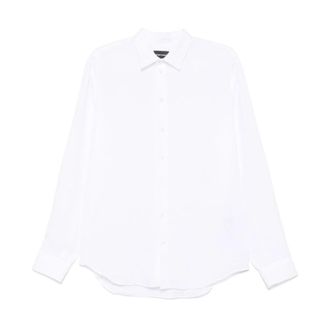 Emporio Armani Wei&szlig;es Button-Up Hemd Klassischer Stil - - Shirts - Herren - Wei&szlig; - L