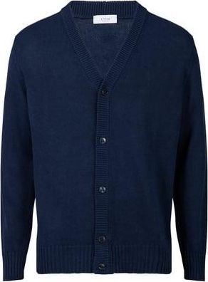 Eton Gilet boutonn&eacute; col v en lin e ten coton m&eacute;lang&eacute;s