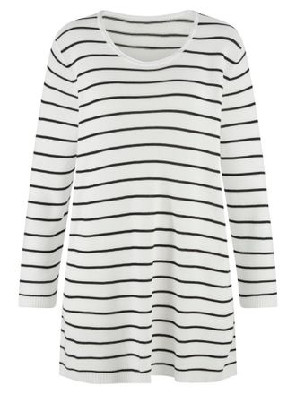 Emilia Lay Rundhals-Pullover 3/4-Arm Emilia Lay weiss