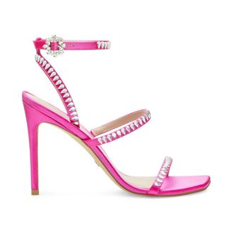 Stuart Weitzman Gemcut 100 Kristall-Riemchensandalen - - Shoes - Damen - Rosa - 36 1/2 EU