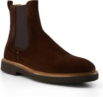 Rosso E Nero Herren Chelsea Boots braun Veloursleder