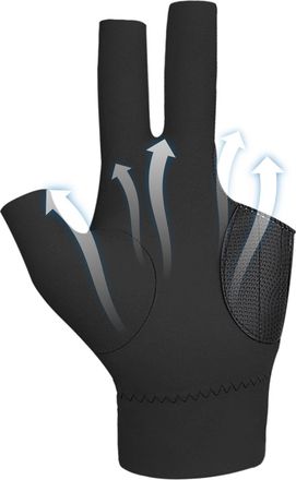 Generico Billardhandschuhe, atmungsaktiv, 3 Finger, 3 Finger, Tischtennishandschuhe, Unisex, tragbar, hohe Dehnung, ohne Finger