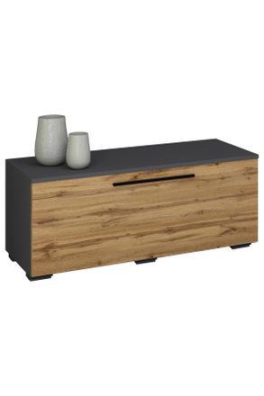 MID.YOU Mid.you Lowboard, Anthrazit, Metall, 95x39x40 cm, in verschiedenen Holzdekoren erh&auml;ltlich, Wohnzimmer, Wohnw&auml;nde, Lowboards
