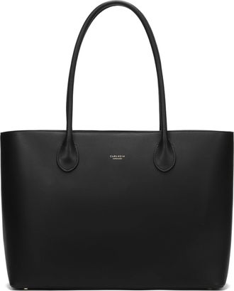 Carlheim Gotland Genuine Leather collection, Olivia Genuine Leather Handbag (Black)