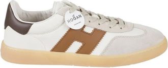 Hogan Low-Top Sneaker - Light Beige Sneakers With Smooth And Suede Texture - Gr. 11 - in Weiß - für Damen