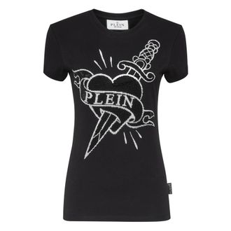 Philipp Plein T-shirt Pure Love - - Tops - Damen - Schwarzk - XS