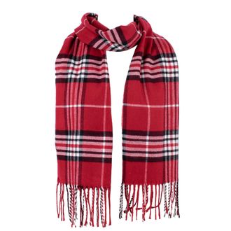 Hat To Socks Herrlich Weicher Klassisch Karierter Winterschal f&uuml;r Damen und Herren - Warm und Elegant (Rot)