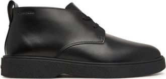 Calvin Klein Schn&uuml;rschuhe Text Rubber Desert Boot Lth HM0HM02255 Schwarz