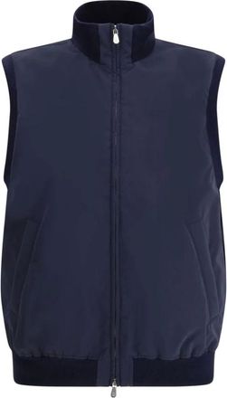 Brunello Cucinelli Homme, Vestes, Bleu, Taille: S Veste sans Manches