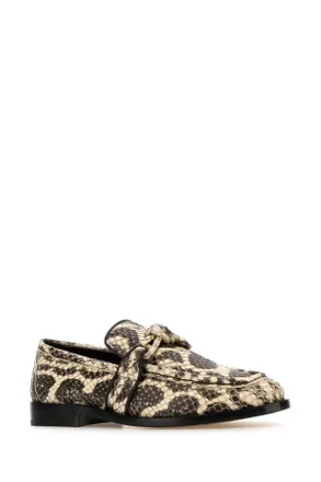 Bottega Veneta Womens Multicolor Leather Astaire Loafers Onyx Mocassini