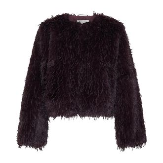Ichi Faux Fur & Shearling Jacke - - Jackets - Damen - Braun - XS