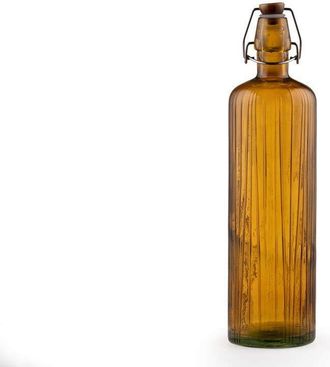 Bitz Wasserflaschen - Flasche - KUSINTHA - Bügelverschluss - Glas - 1,2 l - Bernstein