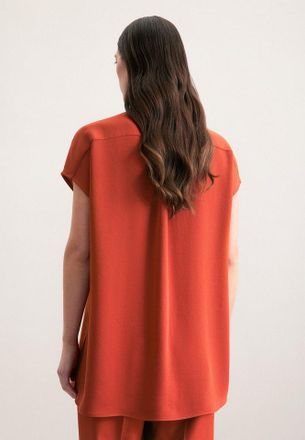 Seidensticker Klassische Bluse Schwarze Rose 1/2 Kragen Uni