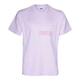 Mauro Grifoni Homme, Tops, Rose, Taille: 2XL T-shirt en coton à manches courtes modèle