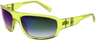 Guess Homme, Accessoires, Vert, Taille: ONE Size Lunettes de soleil de sport jaunes pour hommes multicolores miroir