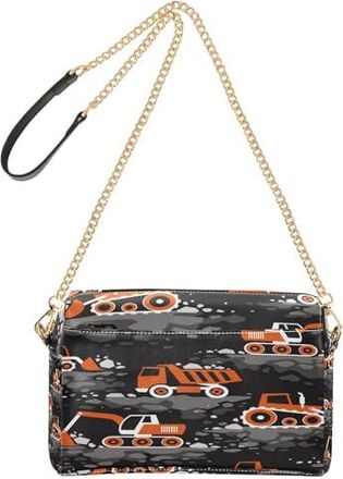 HMZXZ Équipement de construction Sacs à bandoulière pour femme en cuir Petit sac à main bandoulière Camion