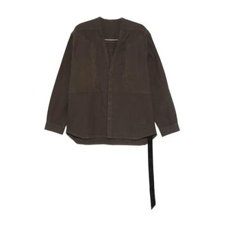 Rick Owens Herren Jumbo Fogpocket Hemd - - Blouses & Shirts - Damen - Braun - M