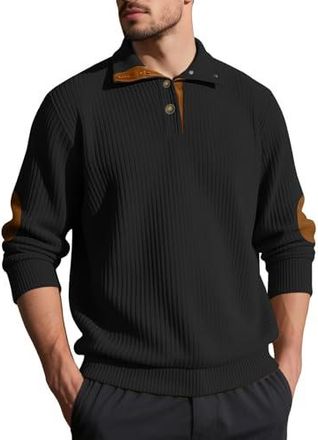 Generic Sweat &agrave; capuche l&eacute;ger uni pour homme, col montant, d&eacute;contract&eacute;, sportif, boutonn&eacute;, brod&eacute;, manches longues, tendance, pour entra&icirc;nement int&eacute;rieur et ex