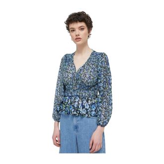 Desigual Femme, Blouses et Chemises, Bleu, Taille: 42 FR Blouse ZO&Eacute;