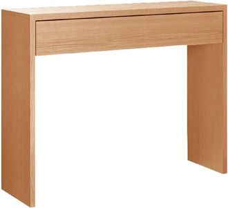 PEGANE Table console, meuble console avec 1 tiroir coloris cerisier - longueur 100 x profondeur 30 x hauteur 76 cm