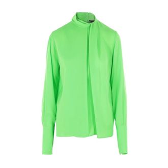 Tom Ford Washed Silk Georgette Langarmbluse - - Blouses & Shirts - Damen - Gr&uuml;n - XS