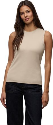 Street One Basic Top mit Rippstruktur Cotton beige 44