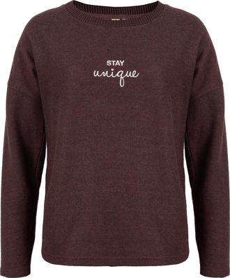 Roadsign Damen Langarmshirt feine Rippstruktur f&uuml;r entspannte Styles mit elegantem Touch rot, 2XL