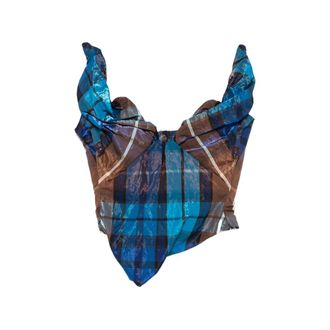 Vivienne Westwood Tartan-print Draped Corset Top