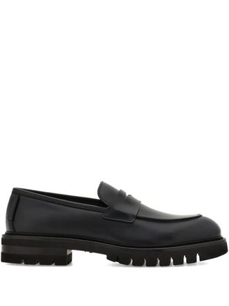 Ferragamo Penny-Loafer mit Sattelriemen - Schwarz
