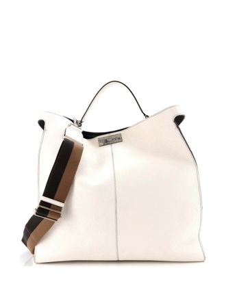 Fendi grand sac cabas Peekaboo X-Lite Fit Bag en cuir - Blanc