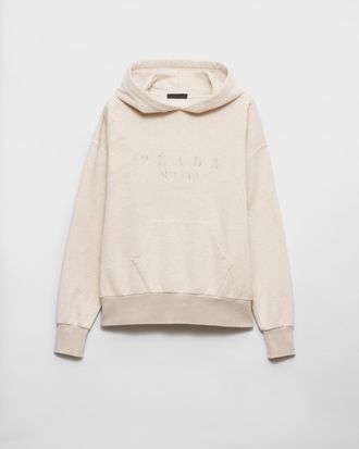 Prada Kapuzenpullover aus Baumwoll-Fleece