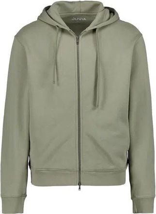 Juvia Herren Sweatjacke gr&uuml;n Baumwolle unifarben