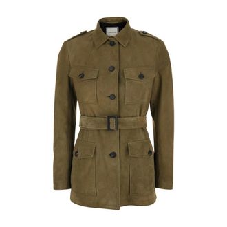 Tagliatore Einreihige Lederjacke - - Jackets - Damen - Gr&uuml;n - XS