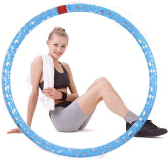 Generic Fitness-Taillen-Übungsring, Dünne Taille, Robuster Übungs-Hula-Ring, Enger Bauch, Tragfähigkeit für Gewichtsverlust für Erwachsene (Blau 1,5 kg)