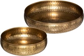 Atmosphera Atmosphera - Set aus 2 Schalen Oasis - Metall - vergoldet - Golden
