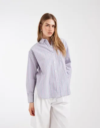 Levi's Harlie chemise boyfriend &agrave; rayures rose et bleu