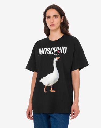 Moschino T-Shirt aus Bio-Baumwolljersey von Goose - Schwarz
