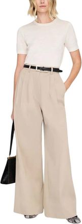 Anine Bing Femme, Pantalons, Beige, Taille: 36 FR Lou Trouser