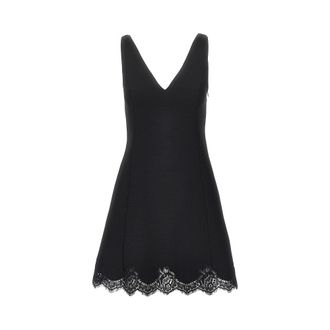 Valentino Crepe Couture mini dress with lace Woman 40