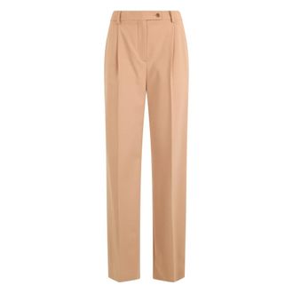 Alberta Ferretti Gerade geschnittene Hose mit hohem Bund - - Trousers - Damen - Beige - S