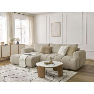 BOBOCHIC Bobochic - Canap&eacute; dangle convertible fuji tissu bouclette Angle gauche Beige