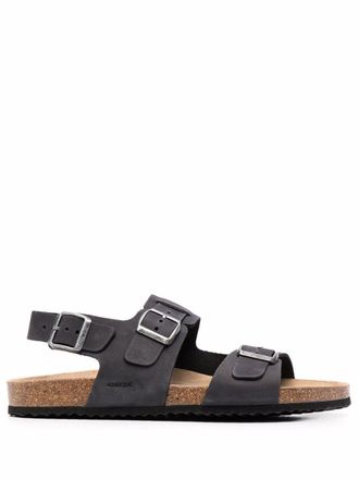 Geox sandales Ghita en cuir - Noir