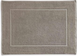 KELA Badematte 50 x 70 x 2 cm LADESSA, Badezimmerteppich grau, waschbar, 100% Baumwolle, flauschiger Badvorleger silbergrau