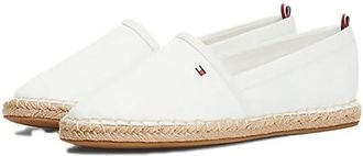 Tommy Hilfiger Espadrilles Femme Basic Tommy Flat Chaussures en Toile, Blanc (Ecru), 39