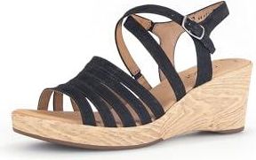 Gabor Sandales compensées pour femme, Noir 17., 39 EU, 44.671