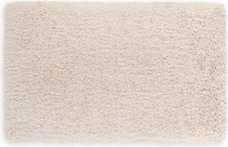 WohnDirect Premium Hochflor Badezimmerteppich Creme - Rutschfester & Extra Flauschiger Badvorleger - Badteppich, Badematte 50 x 80 cm