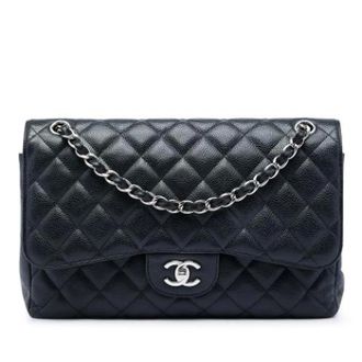 Chanel Sac bandouli&egrave;re vintage Chanel Pre-owned &agrave; double rabat - Femme - Pre-owned - Noir - Taille: ONE Size