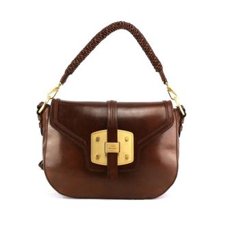 The Bridge Braune Lederschultertasche - - Bags - Damen - Braun - ONE SIZE