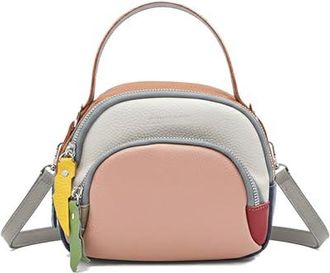 Zerimar Sac bandouli&egrave;re en cuir v&eacute;ritable, couleur rose, con&ccedil;u pour les femmes recherchant confort et style, dimensions 18 x 8 x 16 cm